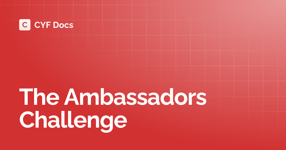 The Ambassadors Challenge | CYF Docs