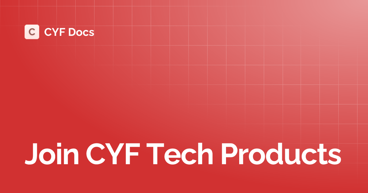 Join CYF Tech Products | CYF Docs