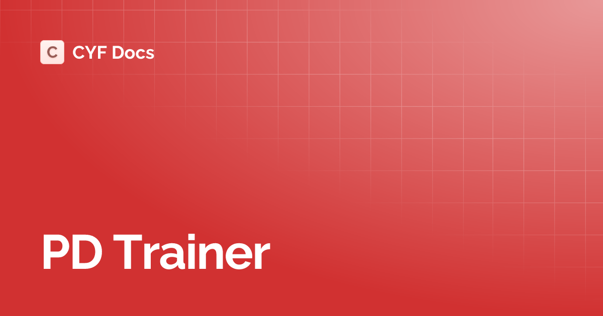 PD Trainer | CYF Docs